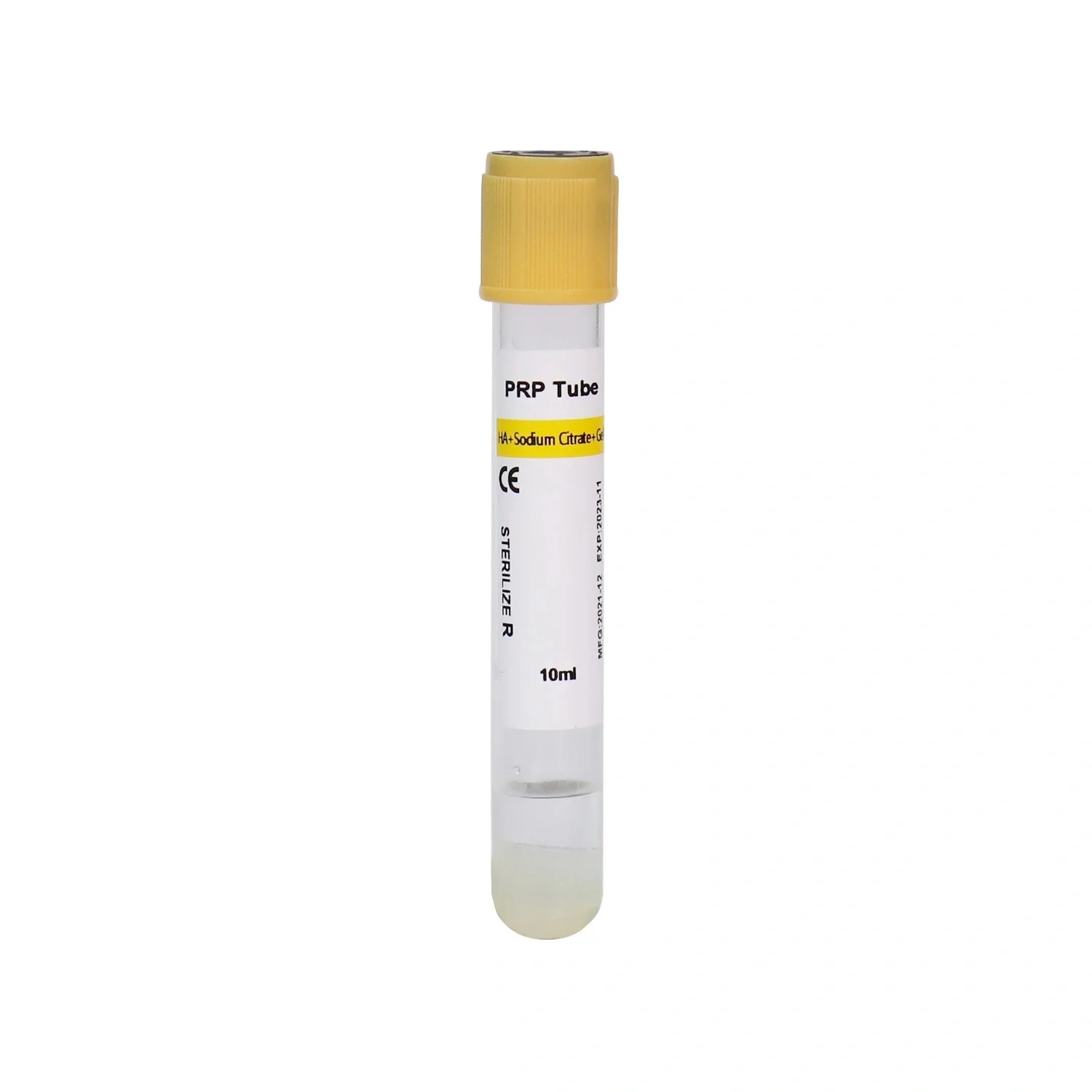Yellow Blood Tube Specimen Gel And Clot Activator Glass Tubes