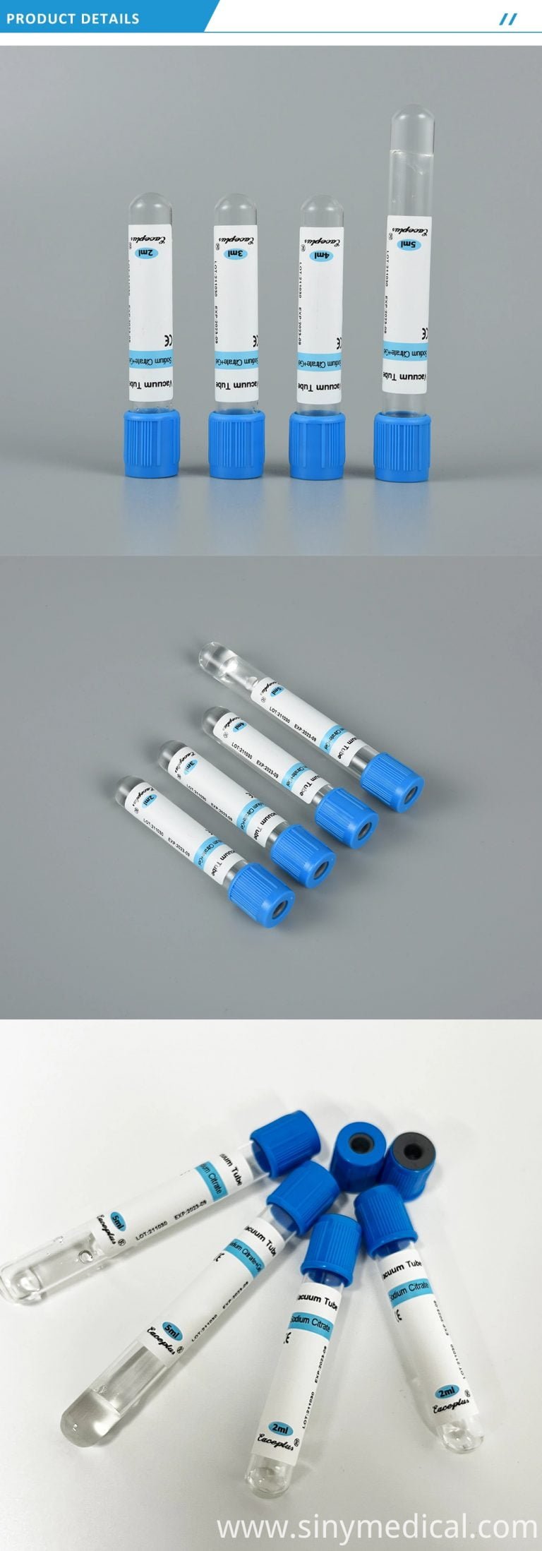 Vacuum Blood Collection Tube Plasma Tubes for Accurate