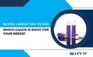 Blood lancet 28G vs 30G comparison in testing equipment | Siny