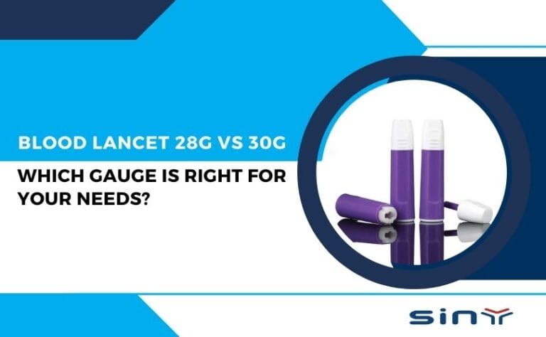 Blood lancet 28G vs 30G comparison in testing equipment | Siny